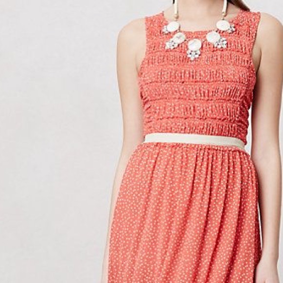 Anthropologie | Dresses | Anthropologie Coral Dress | Poshmark